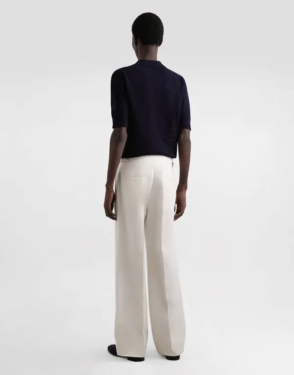 Dolce & Gabbana Micro-pattern Cotton Polo Shirt Sweaters And Cardigans