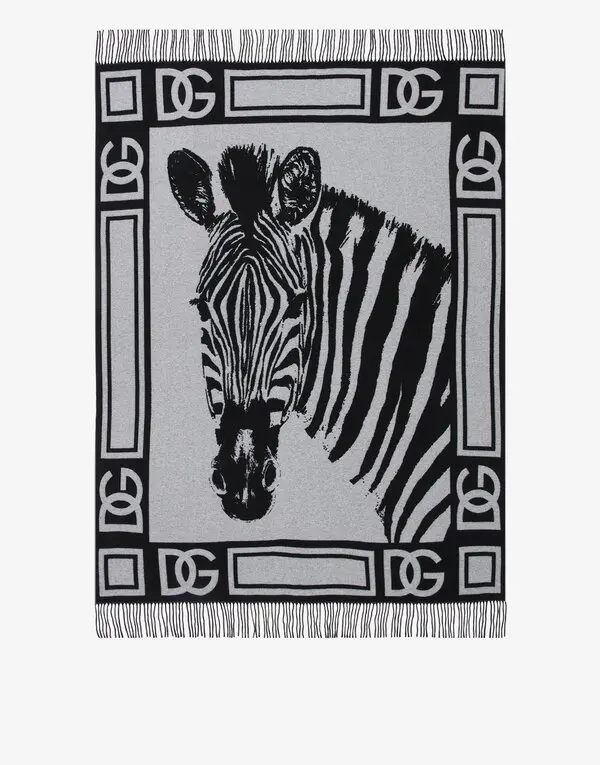 Dolce & Gabbana Cashmere Jacquard Blanket Plaid - Multicolor