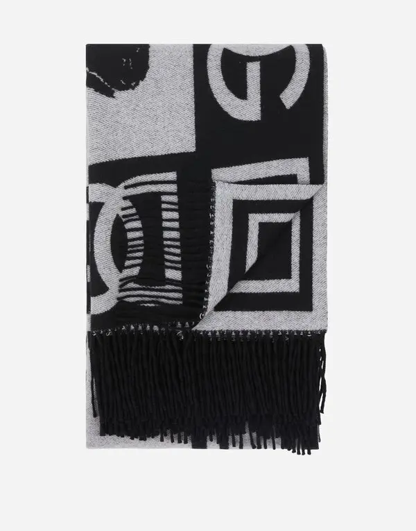Dolce & Gabbana Cashmere Jacquard Blanket Plaid