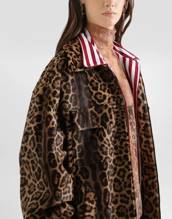 Dolce & Gabbana Pony Leo Shirt-style Jacket Coats And Jackets Multi-colored - Multicolor