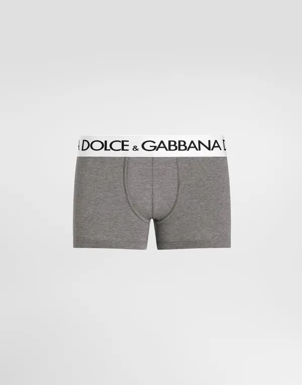 Dolce & Gabbana Two-way-stretch Cotton Jersey Regular-fit Boxers Underwear And Loungewear Gray Cotton - Grey