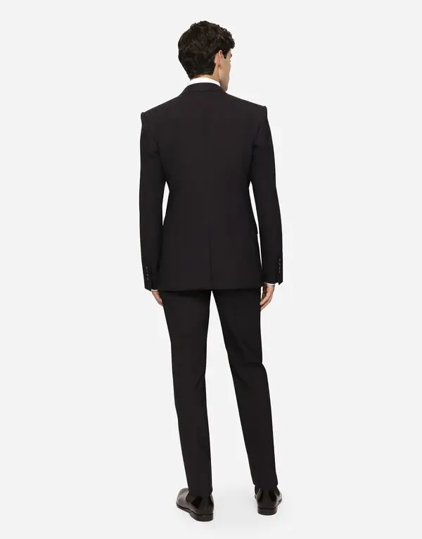 Dolce & Gabbana Stretch Wool Martini-fit Suit Suits And Blazers Wool - Blue