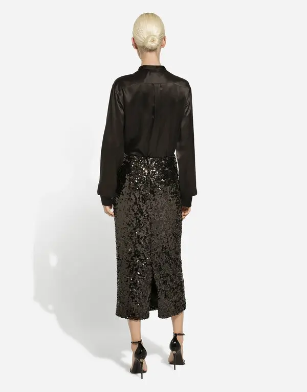 Dolce & Gabbana Sequined Calf-length Skirt Skirts