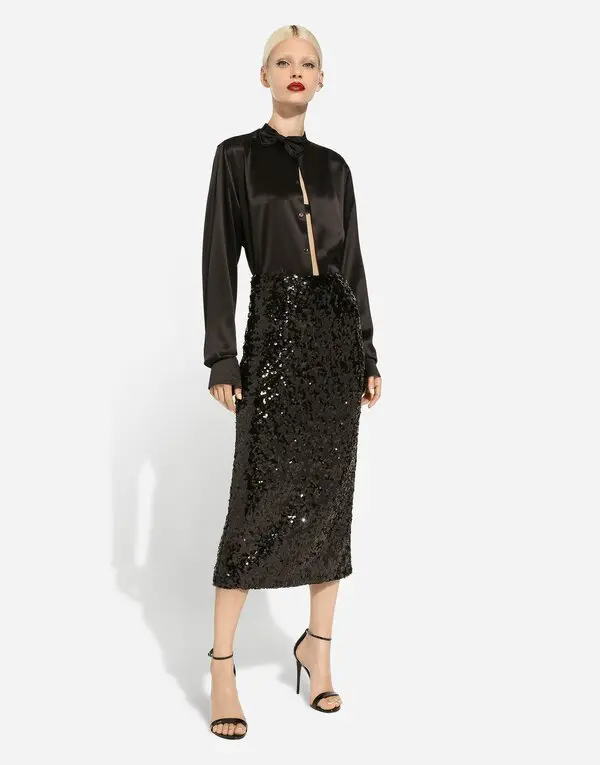 Dolce & Gabbana Sequined Calf-length Skirt Skirts