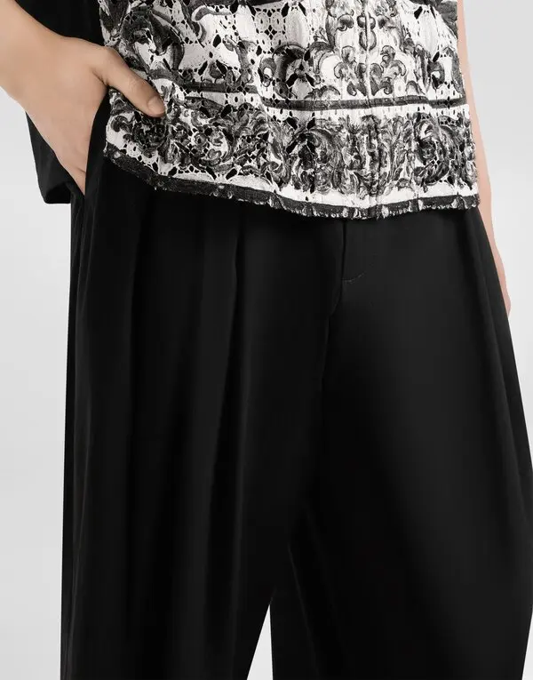 Dolce & Gabbana Poplin Trousers - Black