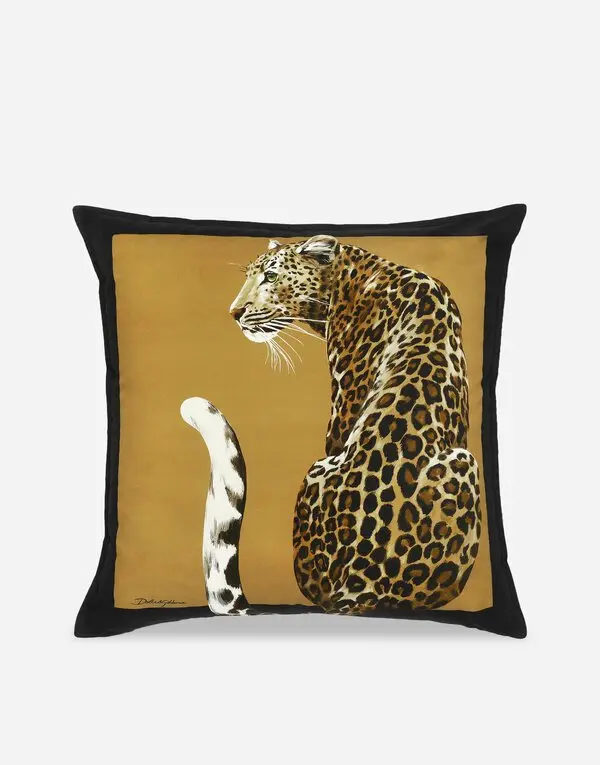 Dolce & Gabbana Canvas Cushion Large Large Cushions - Multicolor