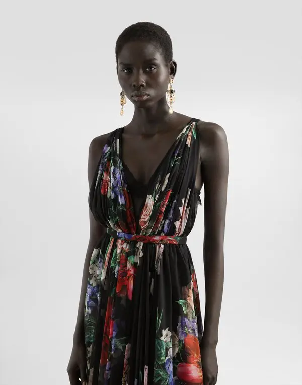 Dolce & Gabbana Floral Chiffon Maxi Dress