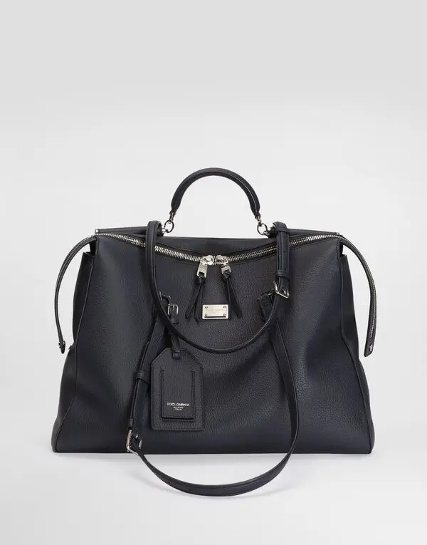 Dolce & Gabbana Printed Leather Handbag - Blue