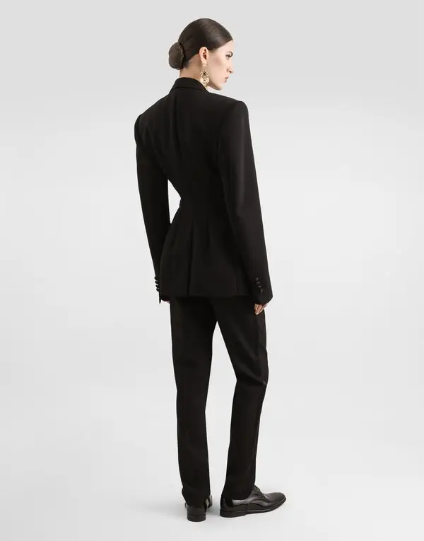 Dolce & Gabbana Double-breasted Wool Gabardine Tuxedo Jacket Blazers Wool
