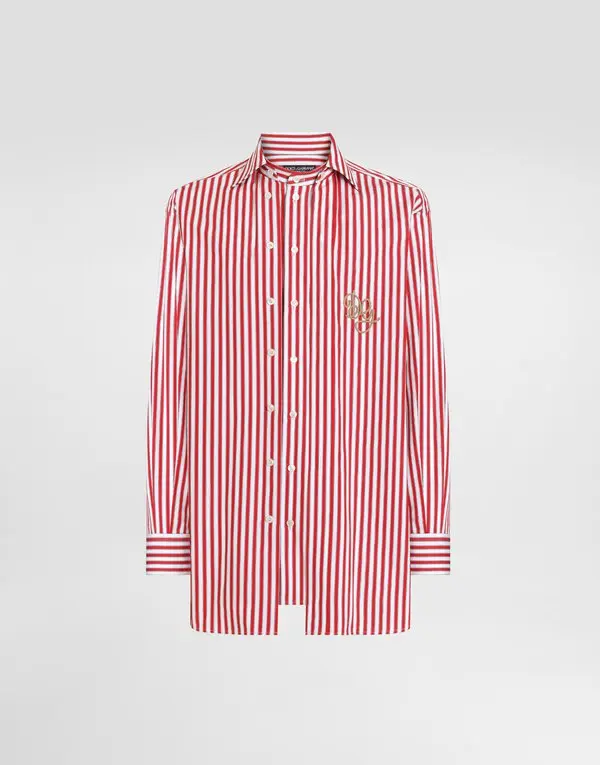 Dolce & Gabbana Striped Poplin Shirt Shirts - Multicolor