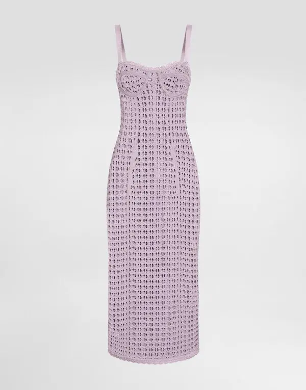 Dolce & Gabbana Crochet Bustier Dress Dresses - Multicolor