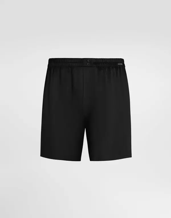 Dolce & Gabbana Silk Satin Boxer Shorts Underwear And Loungewear - Black