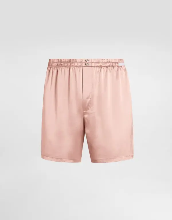 Dolce & Gabbana Silk Satin Boxer Shorts Underwear And Loungewear - Brown