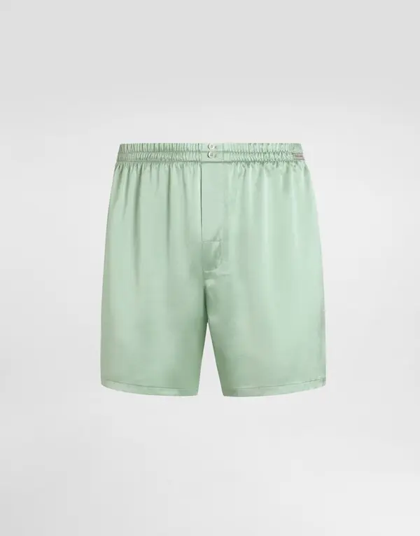 Dolce & Gabbana Silk Satin Boxer Shorts Underwear And Loungewear - Green