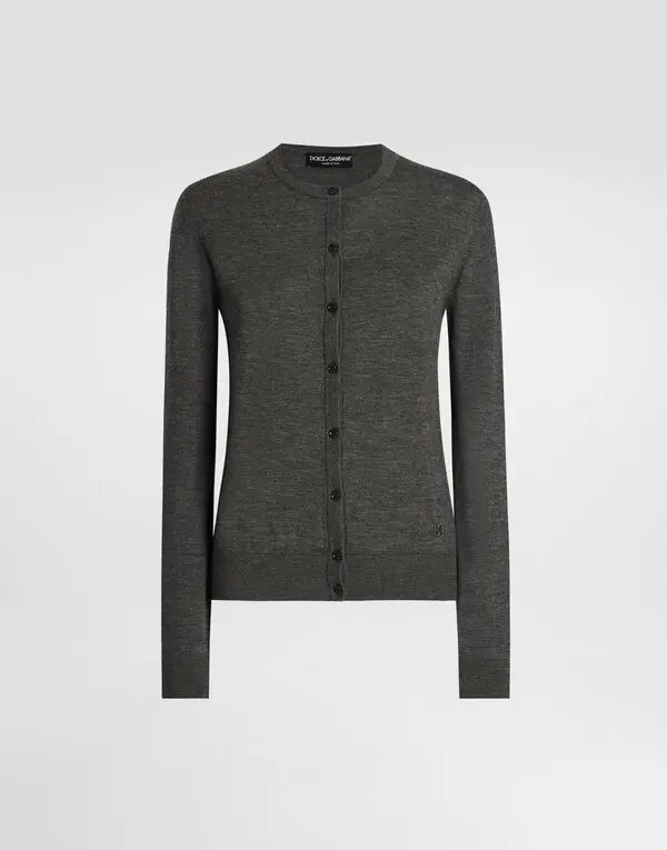 Dolce & Gabbana Cashmere Cardigan Sweaters And Cardigans Gray
