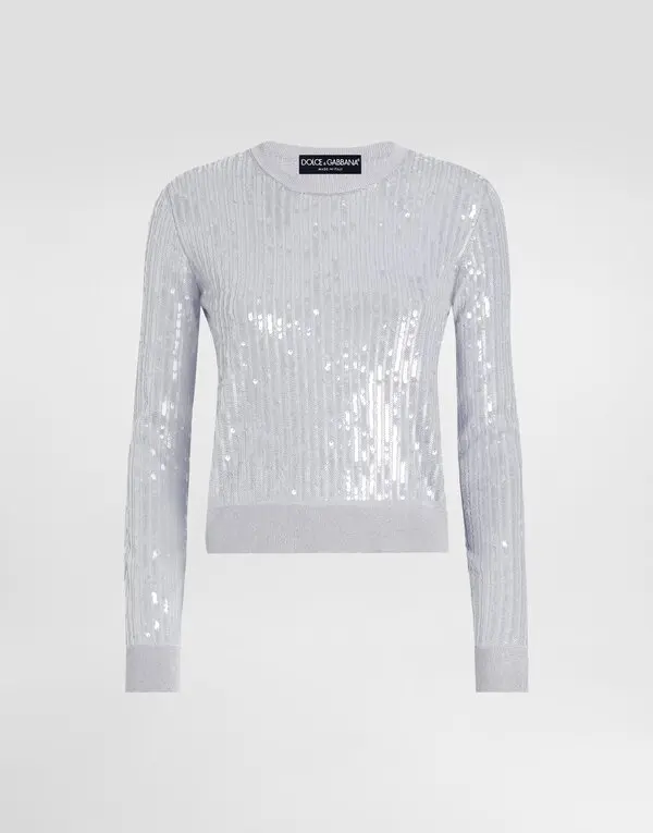Dolce & Gabbana Sequin-embellished Crew-neck Sweater