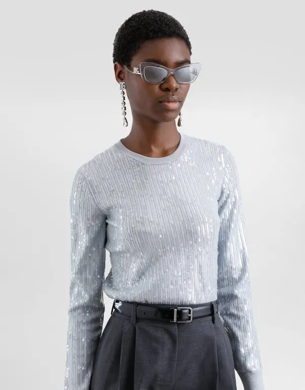 Dolce & Gabbana Sequin-embellished Crew-neck Sweater