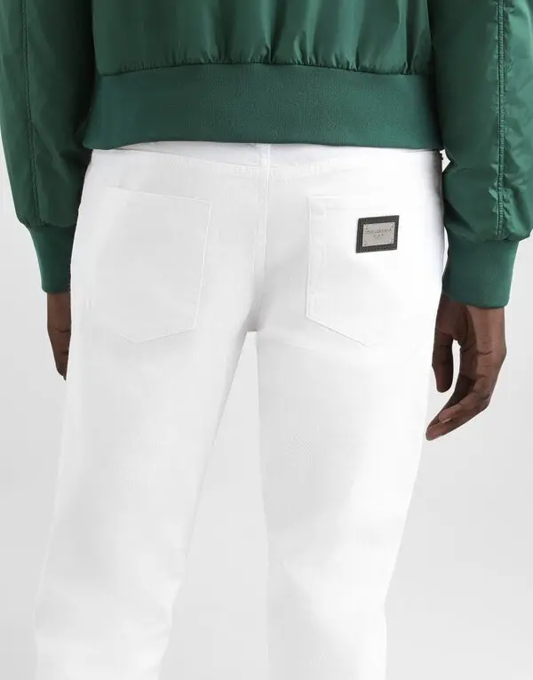 Dolce & Gabbana White Skinny Stretch Jeans Denim Multi-colored