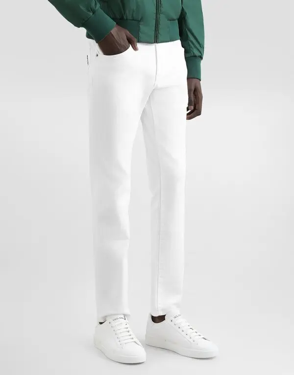 Dolce & Gabbana White Skinny Stretch Jeans Denim Multi-colored
