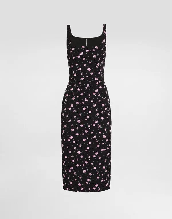 Dolce & Gabbana Carnations-print Sheath Dress Dresses