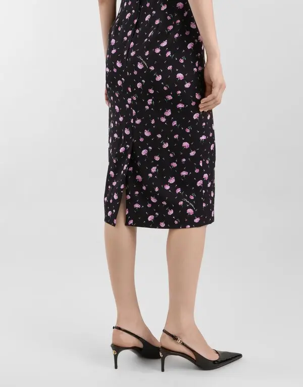 Dolce & Gabbana Carnations-print Sheath Dress Dresses