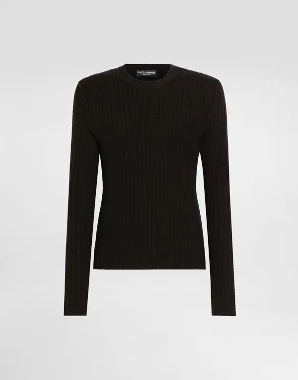 Dolce & Gabbana Wool Pullover Sweaters And Cardigans - Black