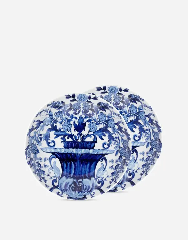 Dolce & Gabbana Set 2 Porcelain Soup Plates Soup Bowl - Multicolor