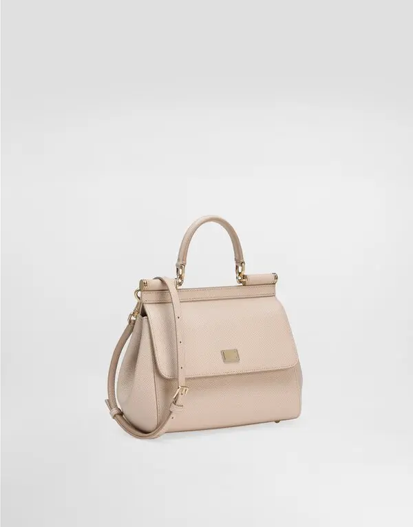 Dolce & Gabbana Small Sicily Handbag In Dauphine Calfskin - Pink