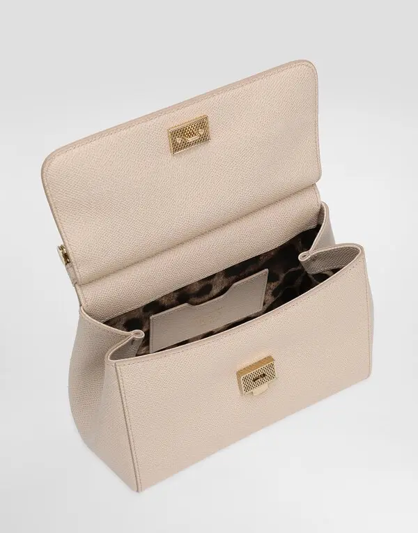 Dolce & Gabbana Small Sicily Handbag In Dauphine Calfskin - Pink