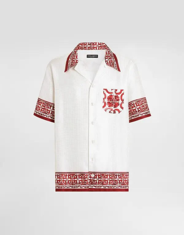 Dolce & Gabbana Cotton Hawaiian Shirt With Branded Tag Shirts - Multicolor
