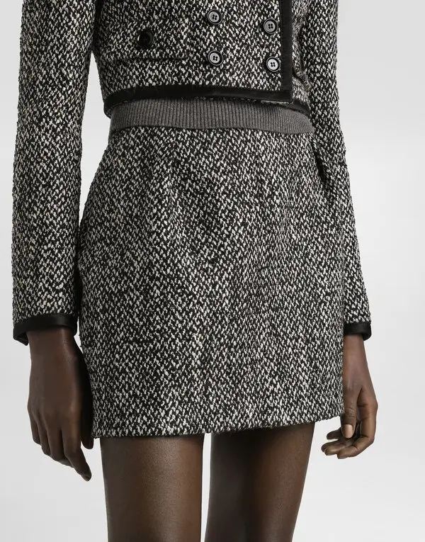 Dolce & Gabbana Short Skirt In Double Wool Blend Skirts