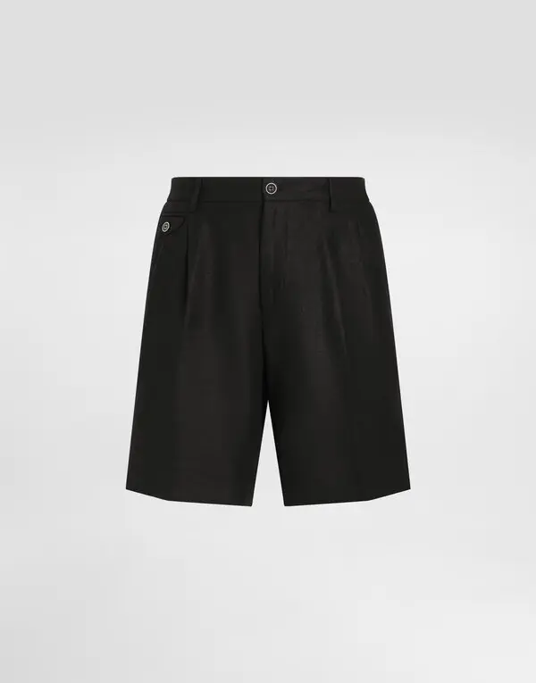 Dolce & Gabbana Tailored Linen Pants - Black