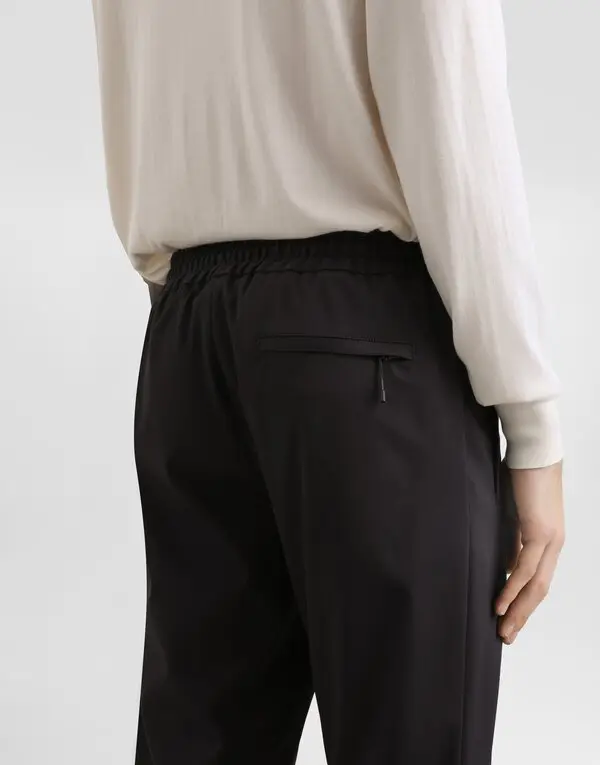 Dolce & Gabbana Wool Canvas Jogging Trousers