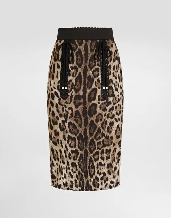 Dolce & Gabbana Leo- Stretch Fabric Corset-style Skirt - Print