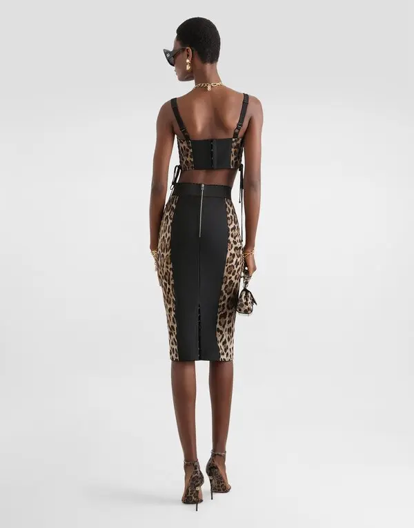 Dolce & Gabbana Leo- Stretch Fabric Corset-style Skirt - Print