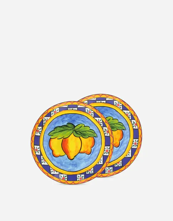 Dolce & Gabbana Set 2 Porcelain Bread Plates Bread Plates