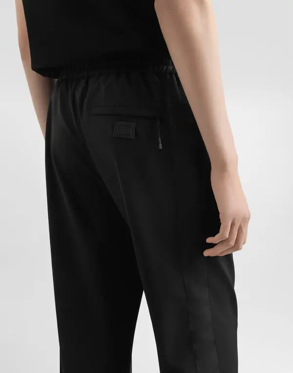 Dolce & Gabbana Structured Wool Canvas Trousers Pants And Shorts