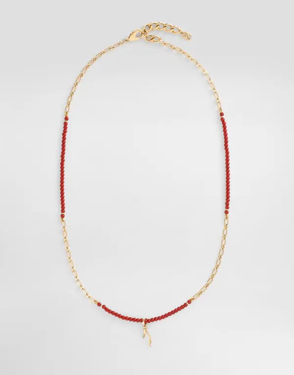Dolce & Gabbana Metal Necklace With Gemstones And Charms Bijoux Metal - Gold
