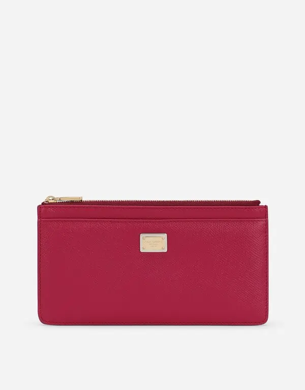 Dolce & Gabbana Large Card Holder With Tag Wallets And Small Leather Goods Leather - Fuchsia