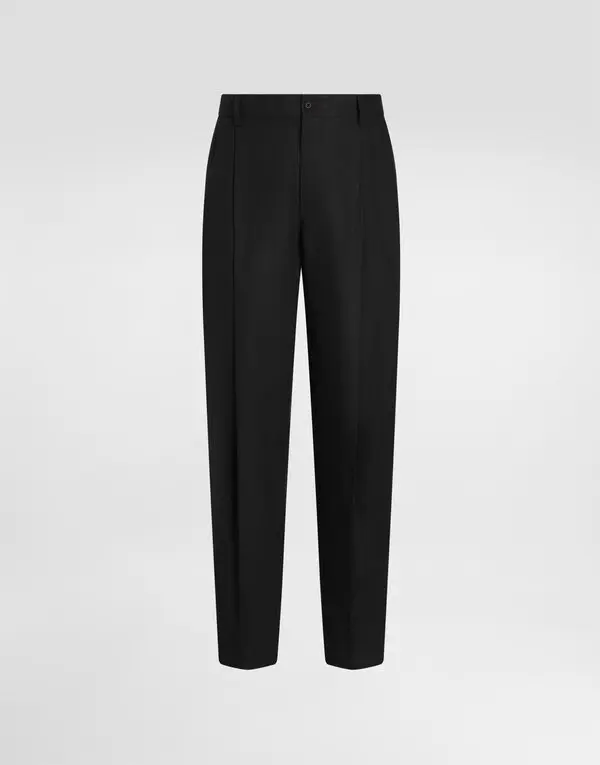 Dolce & Gabbana Linen Trousers - Black