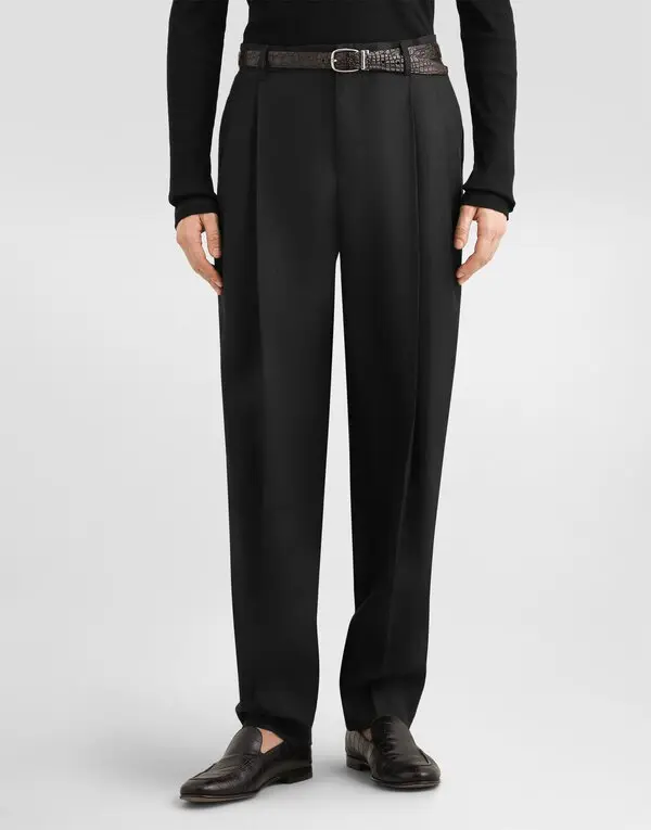 Dolce & Gabbana Linen Trousers - Black