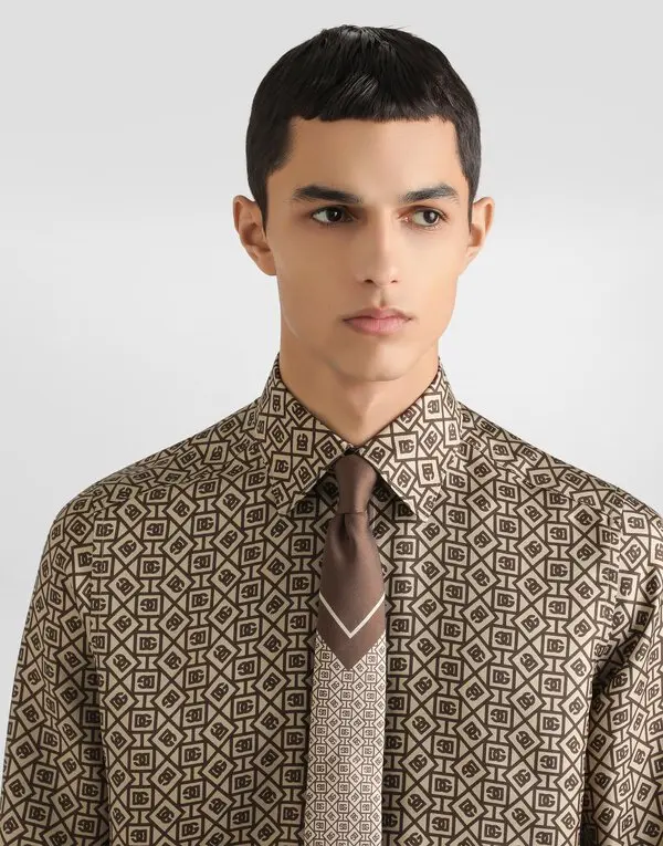 Dolce & Gabbana Ed Silk Twill Martini Shirt Shirts - Print