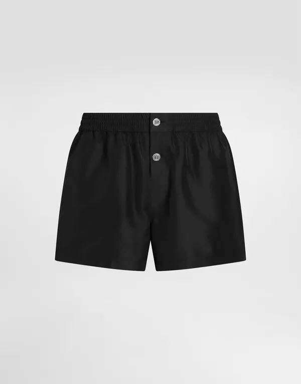 Dolce & Gabbana Canvas Swim Boxer Shorts Beachwear - Black