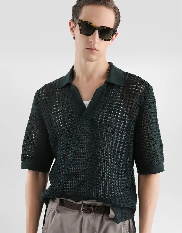 Dolce & Gabbana Wool Polo Shirt Sweaters And Cardigans