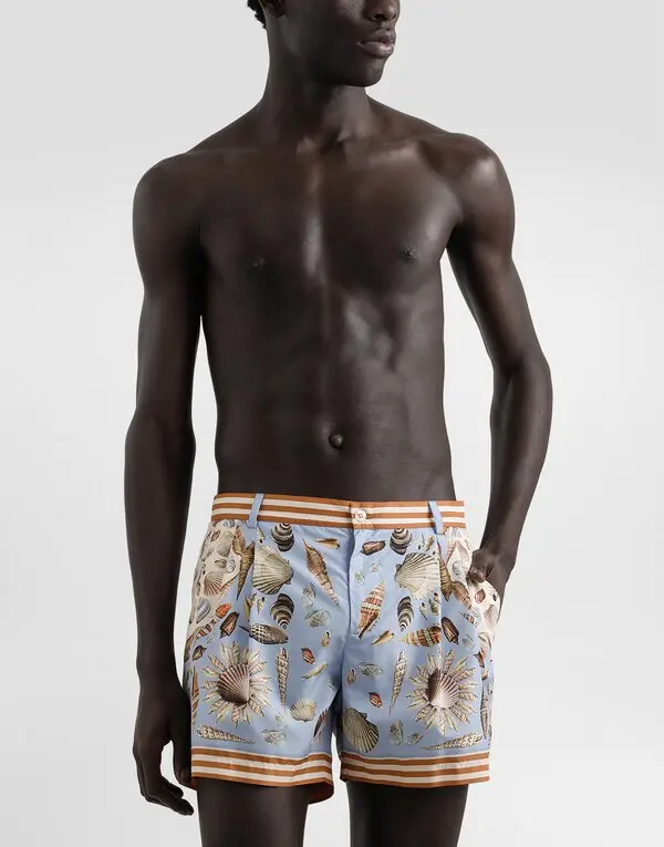 Dolce & Gabbana Short Swim Boxer Shorts With Shell Print