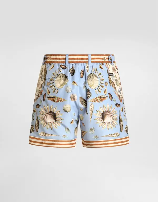 Dolce & Gabbana Short Swim Boxer Shorts With Shell Print