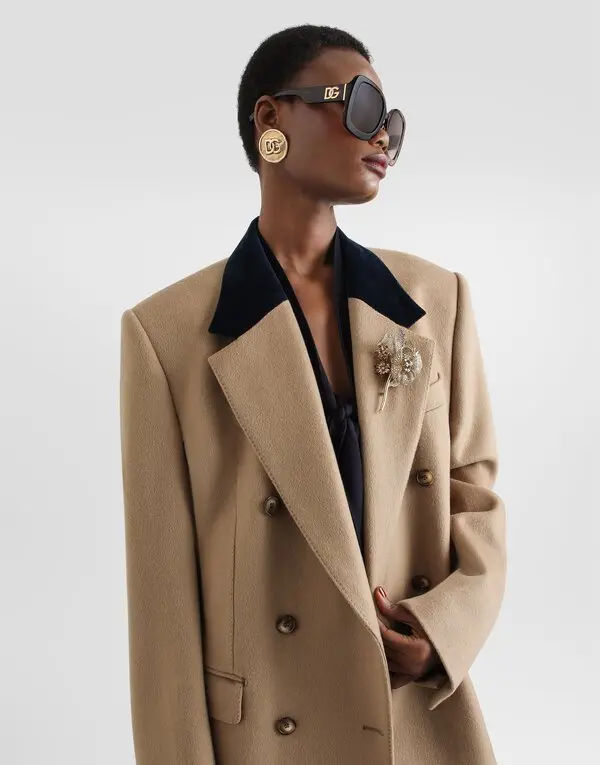 Dolce & Gabbana Double-breasted Cashmere Jacket - Beige