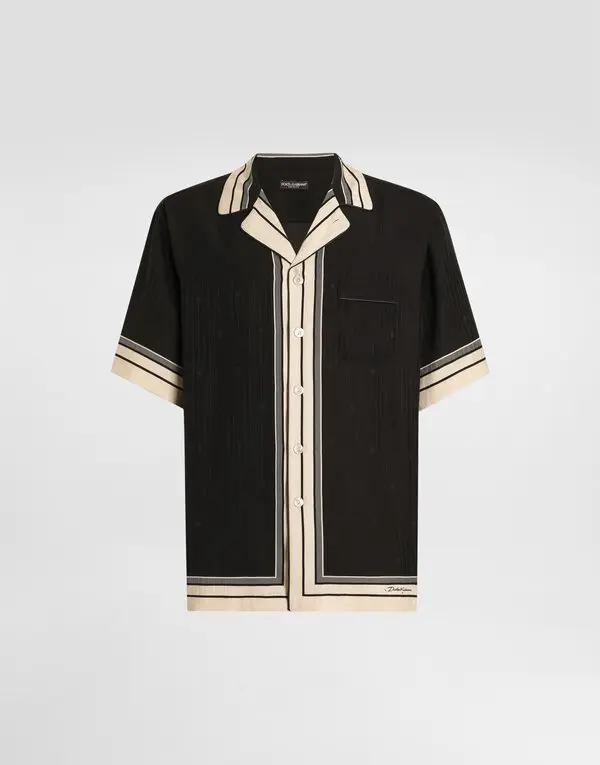 Dolce & Gabbana Logo And Stripe-print Hawaii Shirt Shirts - Multicolor