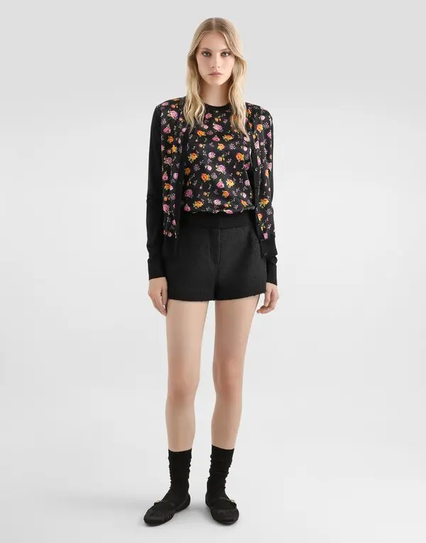 Dolce & Gabbana Small Rose Bouquets-print Silk Tank Top