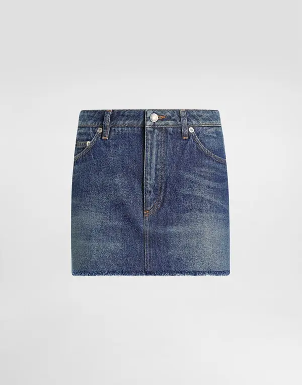 Dolce & Gabbana Denim Miniskirt Denim And Jeans Multi-colored - Multicolor